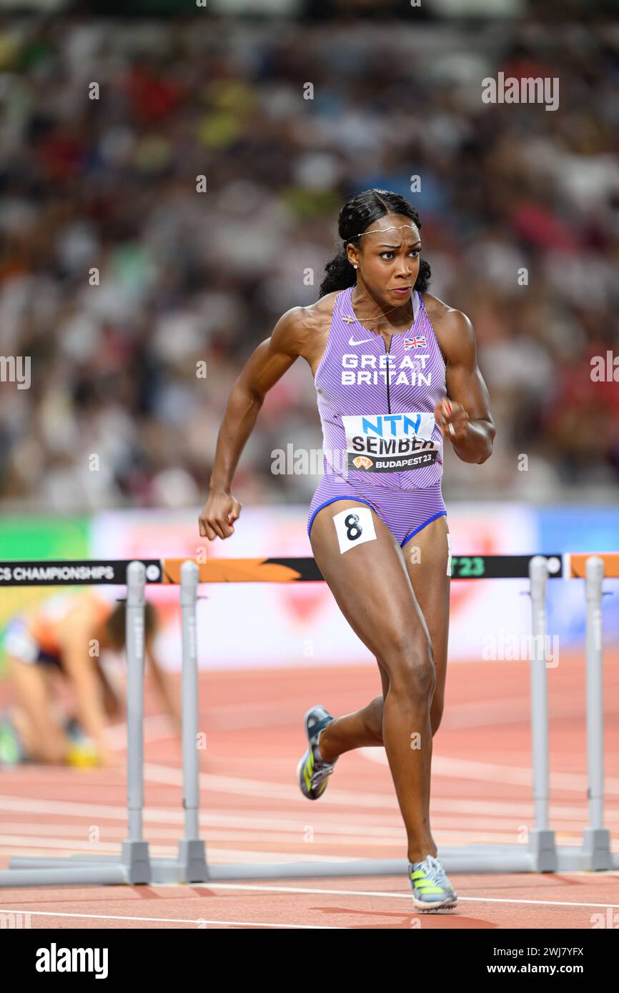 Cindy SEMBER participating in the 100 meters hurdles at the World ...
