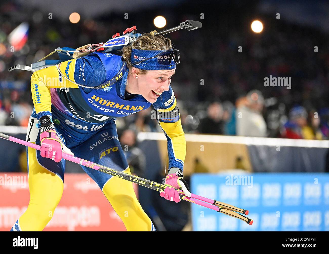 Elvira Oberg of Sweden during the women's 15 km individual race at the ...