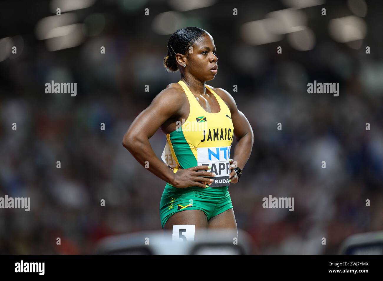 Megan TAPPER participating in the 100 meters hurdles at the World ...