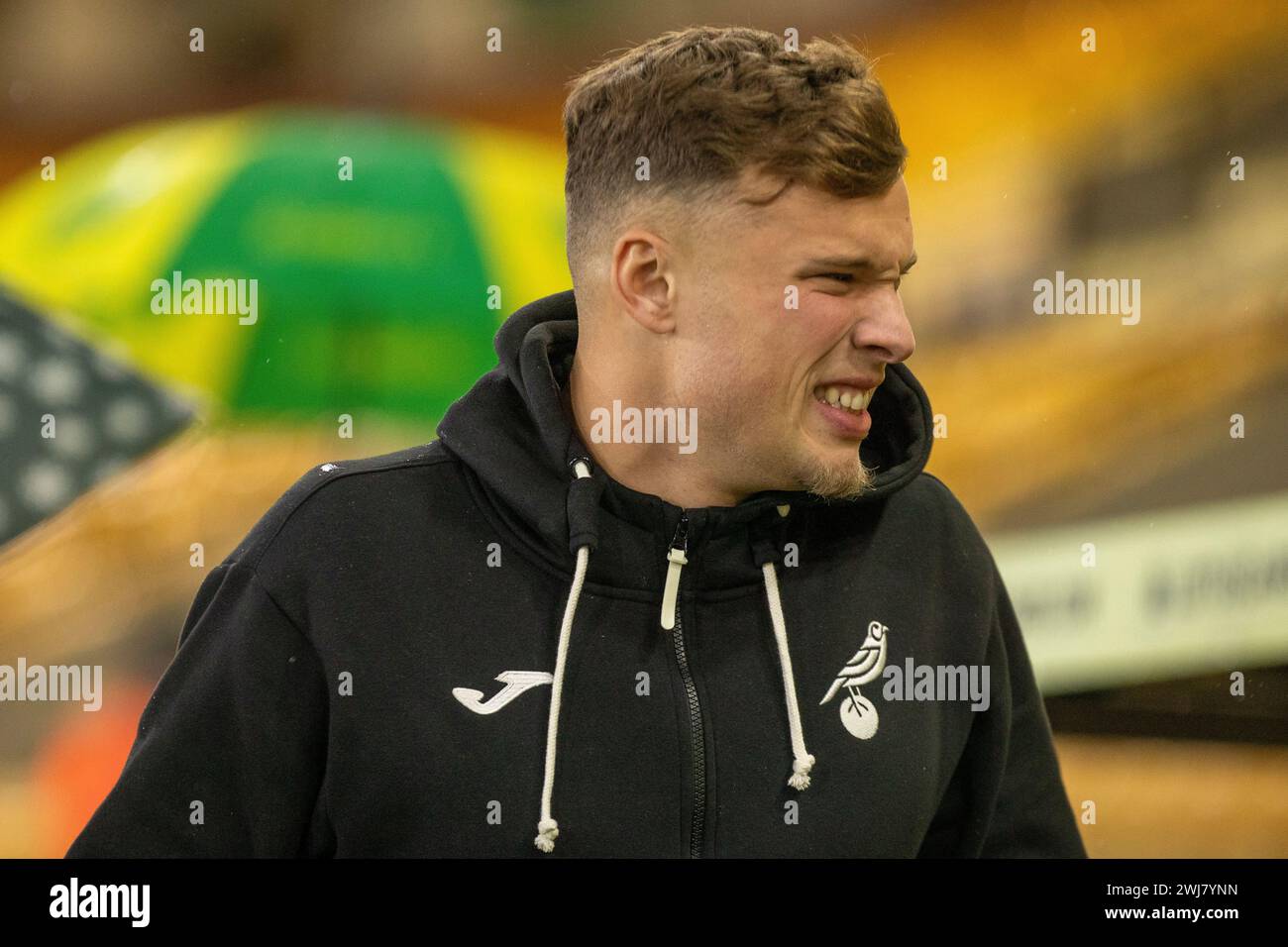 Kellen Fisher of Norwich City is seen before the Sky Bet Championship ...