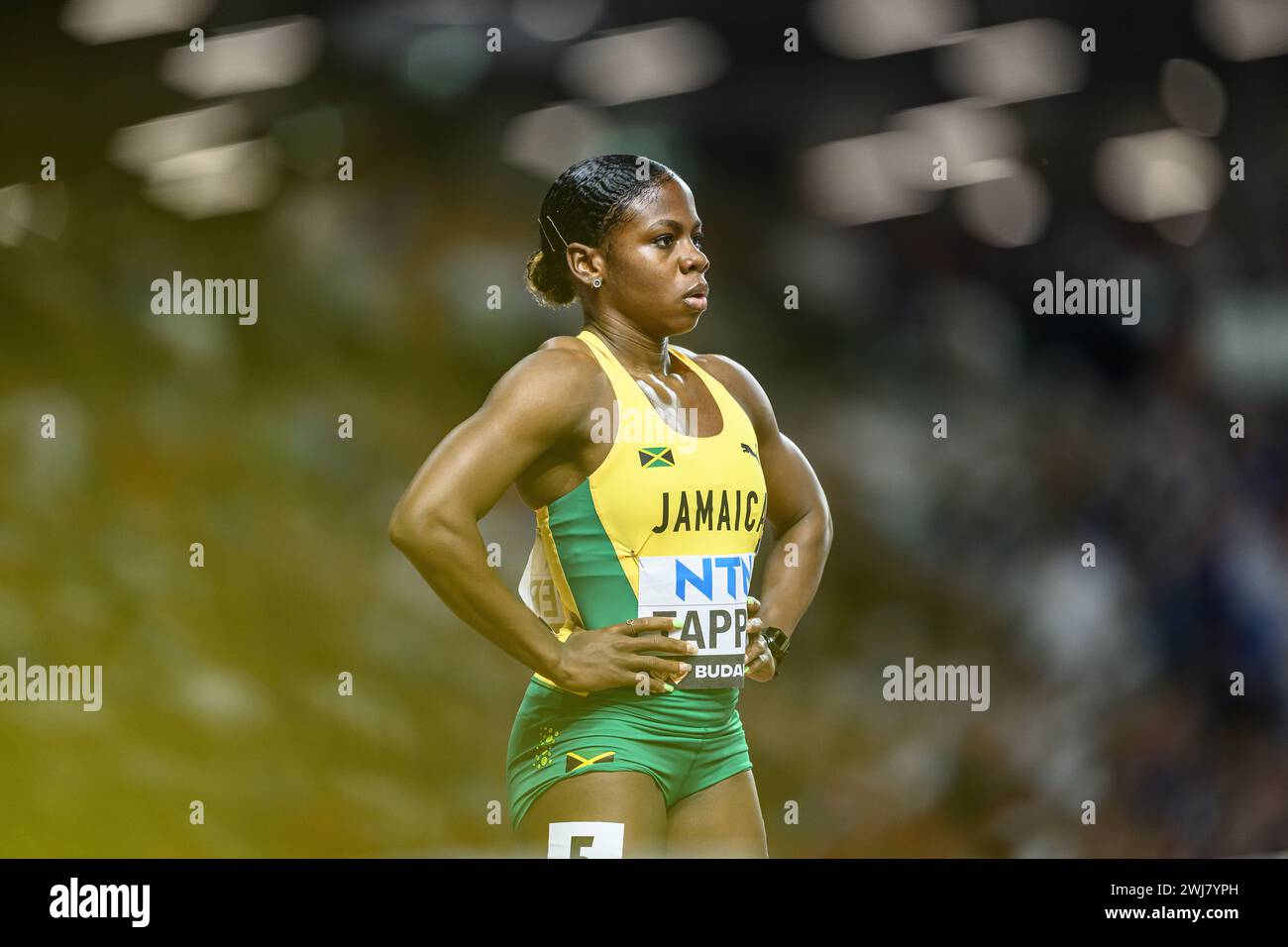 Megan TAPPER participating in the 100 meters hurdles at the World ...