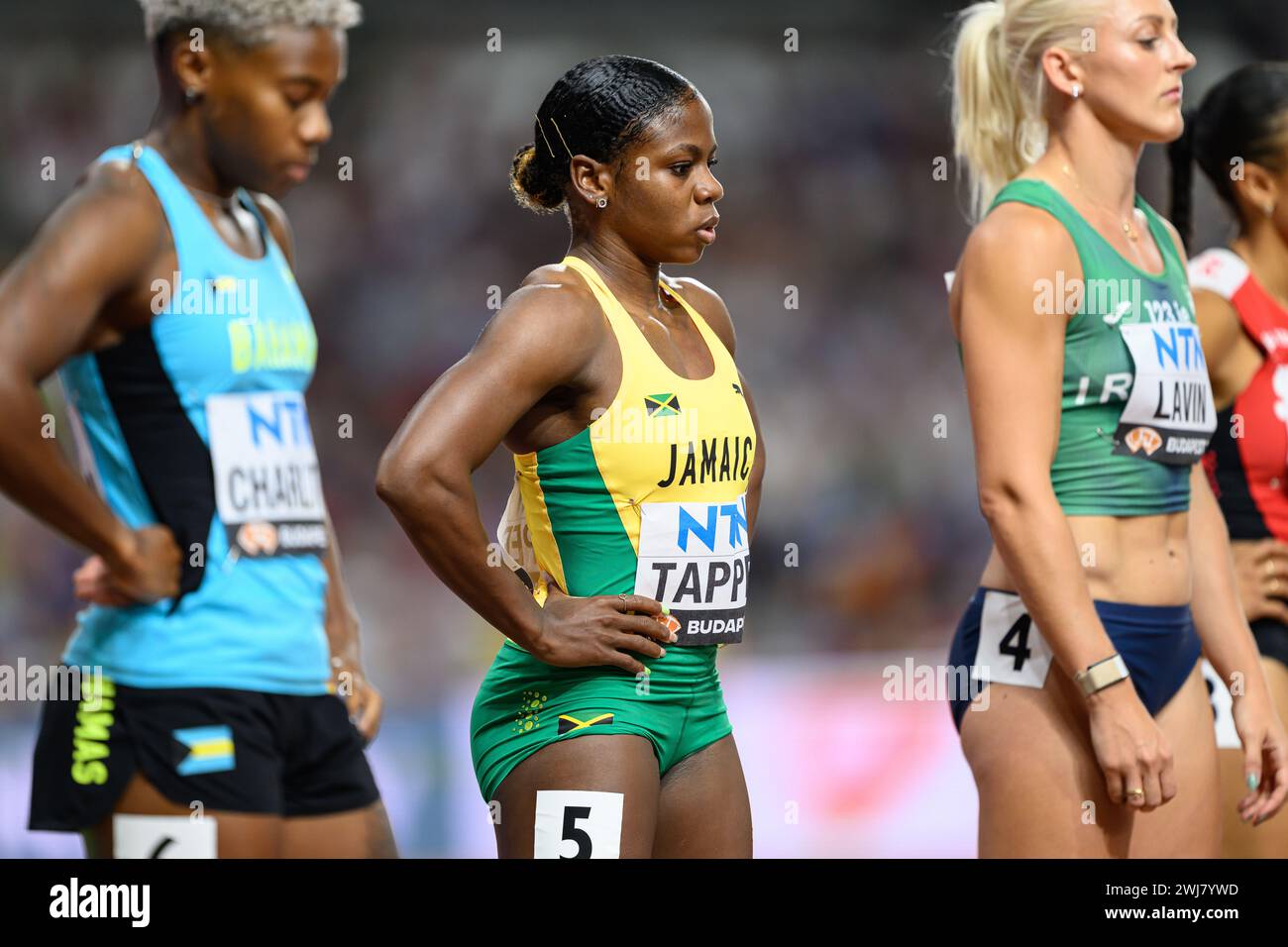 Megan TAPPER participating in the 100 meters hurdles at the World ...