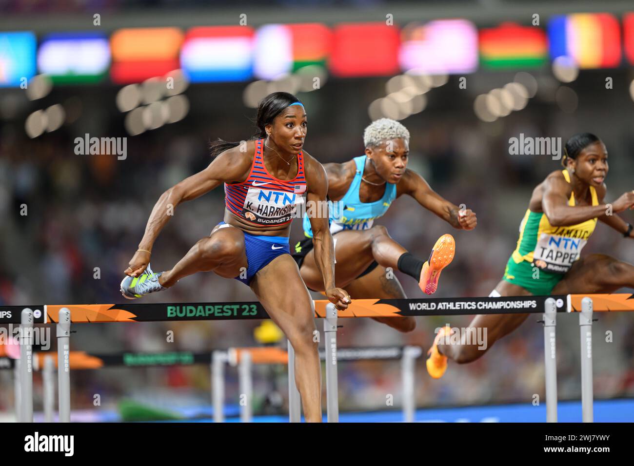 Kendra HARRISON participating in the 100 meters hurdles at the World ...