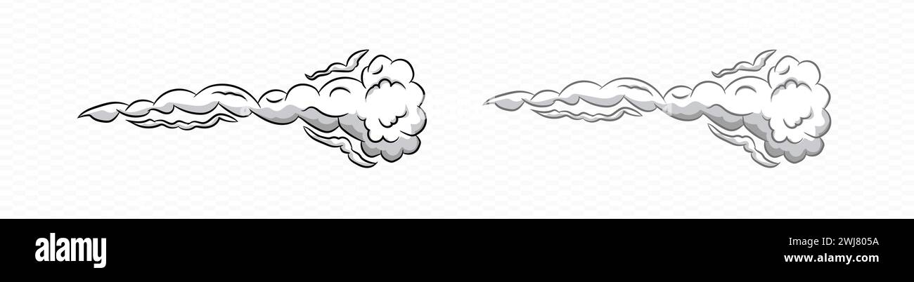 Smoke cartoon vector wind puff . Comic smoke puff Stock Vector Image ...