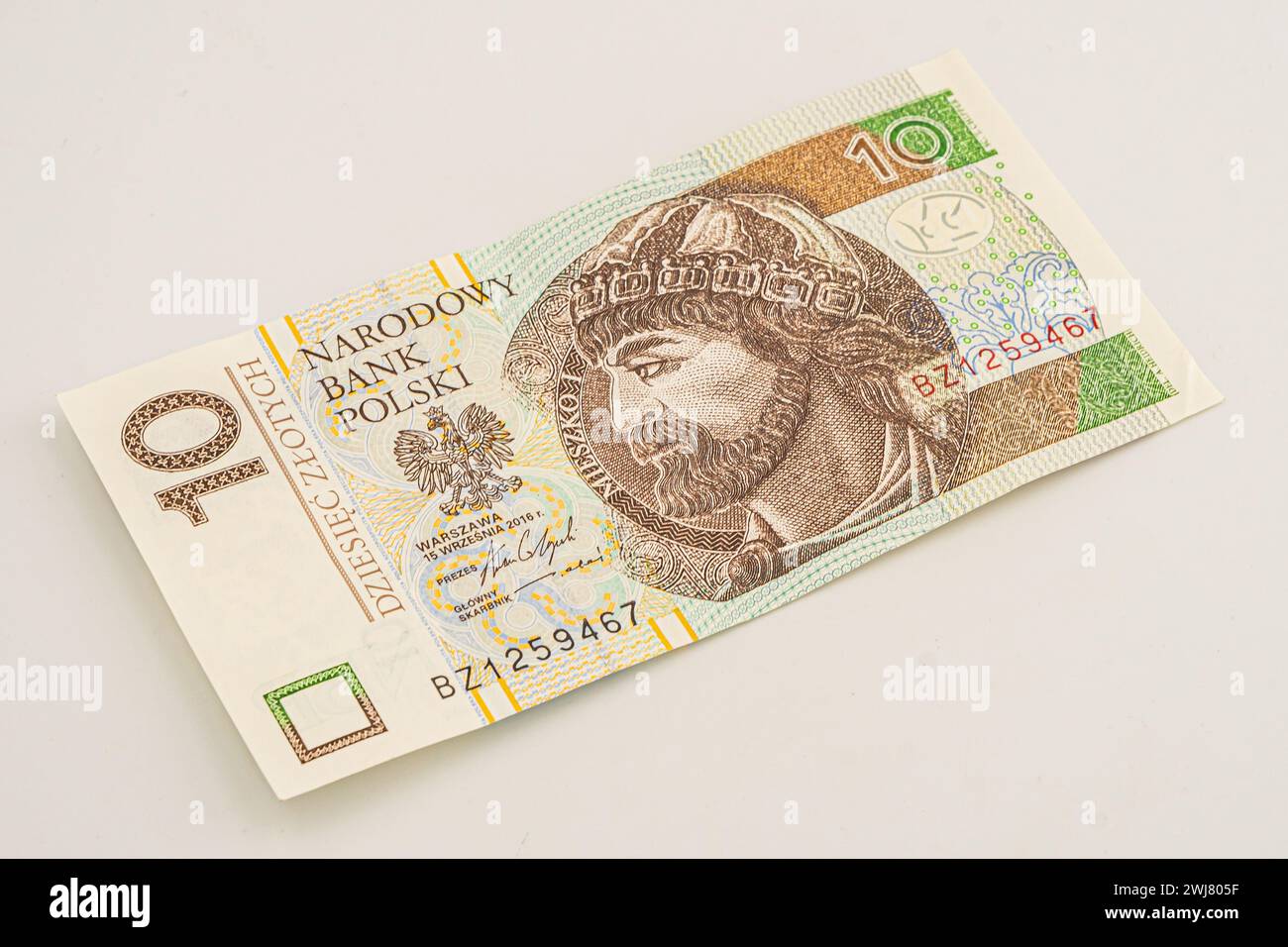 Zlotych Macro Shot. Bank of Poland, Narodowy Bank Polski. 10 Polish ...