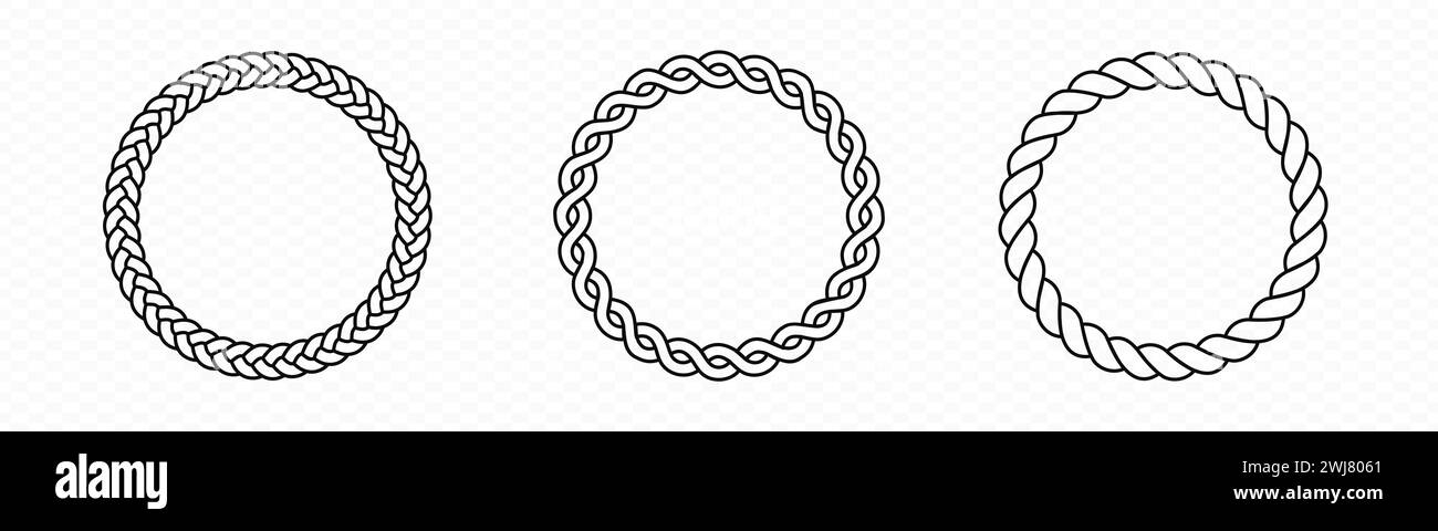 Braid circle frame. Round braided ring Stock Vector Image & Art - Alamy