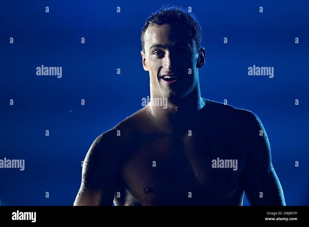 Doha, Qatar. 13th Feb, 2024. Alberto Razzetti of Italy reacts after ...