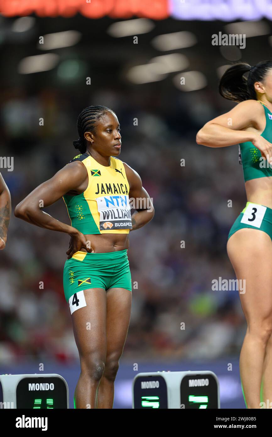 Danielle WILLIAMS participating in the 100 meters hurdles at the World ...