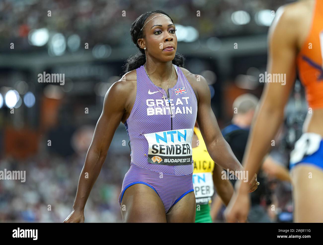 Cindy SEMBER participating in the 100 meters hurdles at the World ...