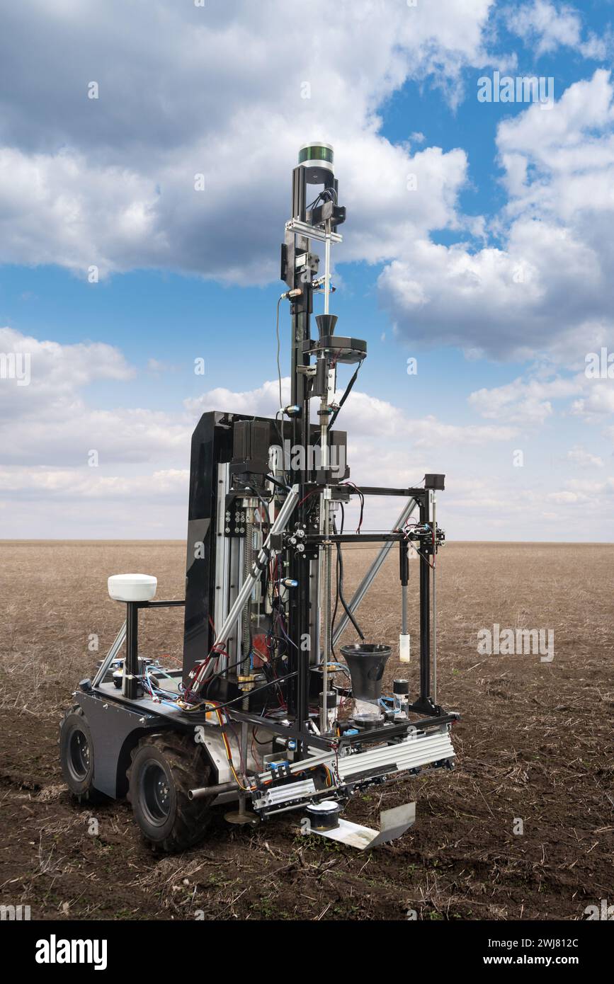 Autonomous robot for measuring soil quality in an agricultural field ...