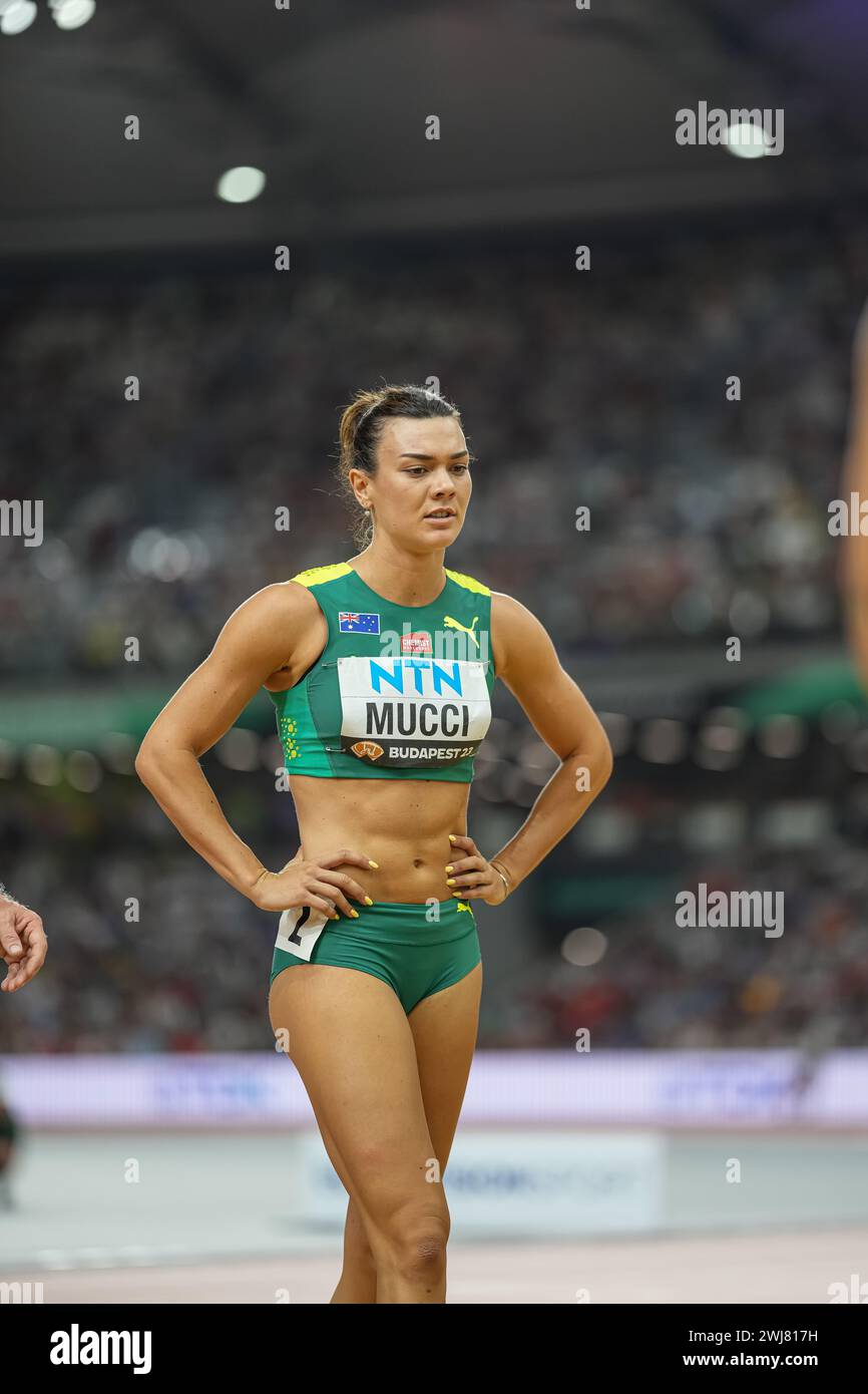 Celeste MUCCI participating in the 100 meters hurdles at the World ...