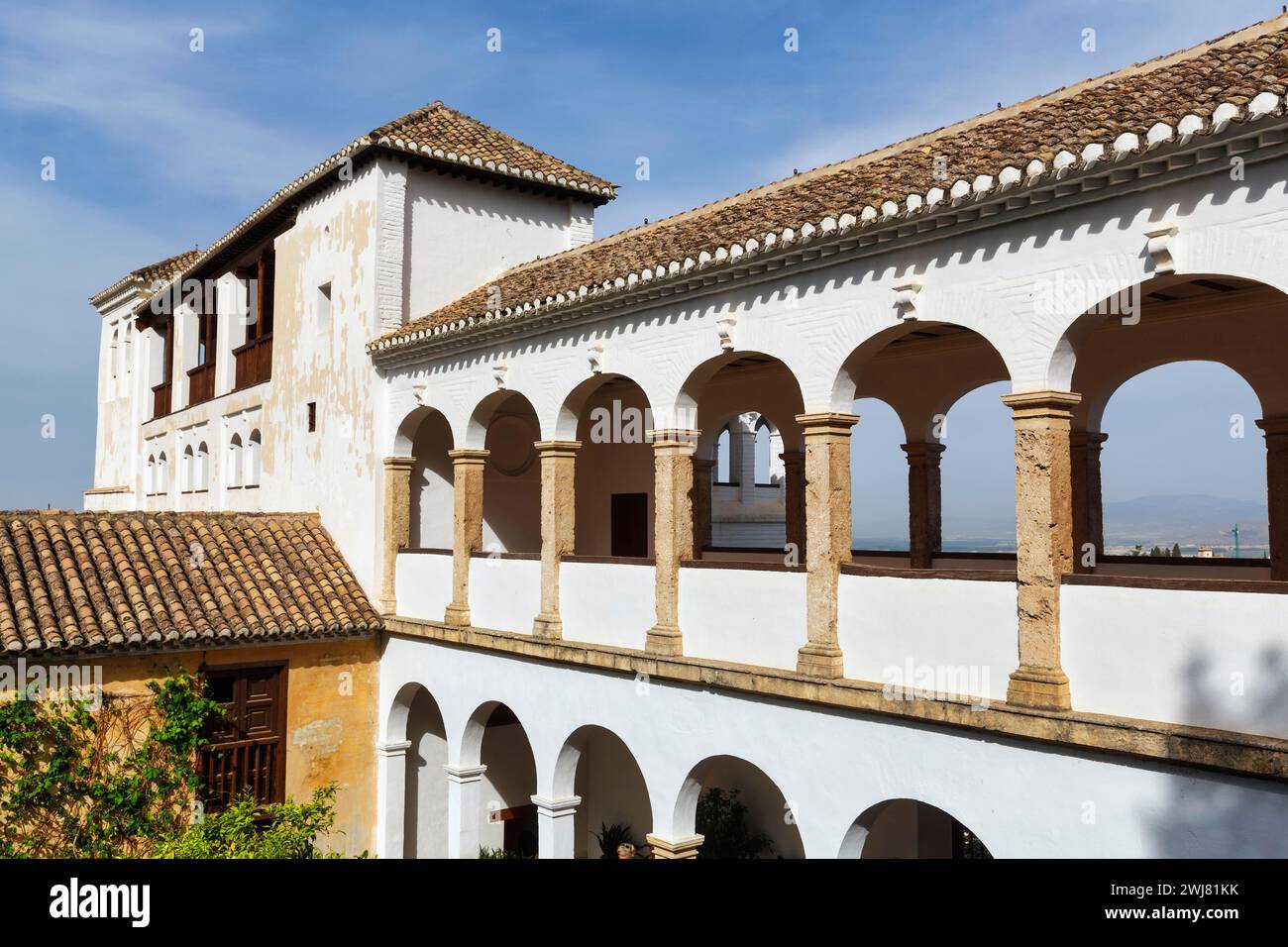 Palacio de Generalife, Moorish architecture, Alhambra, Granada, Spain ...