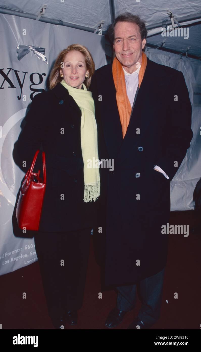 Charlie Rose and Amanda Burden attend the Oxygen Cable Network launch ...