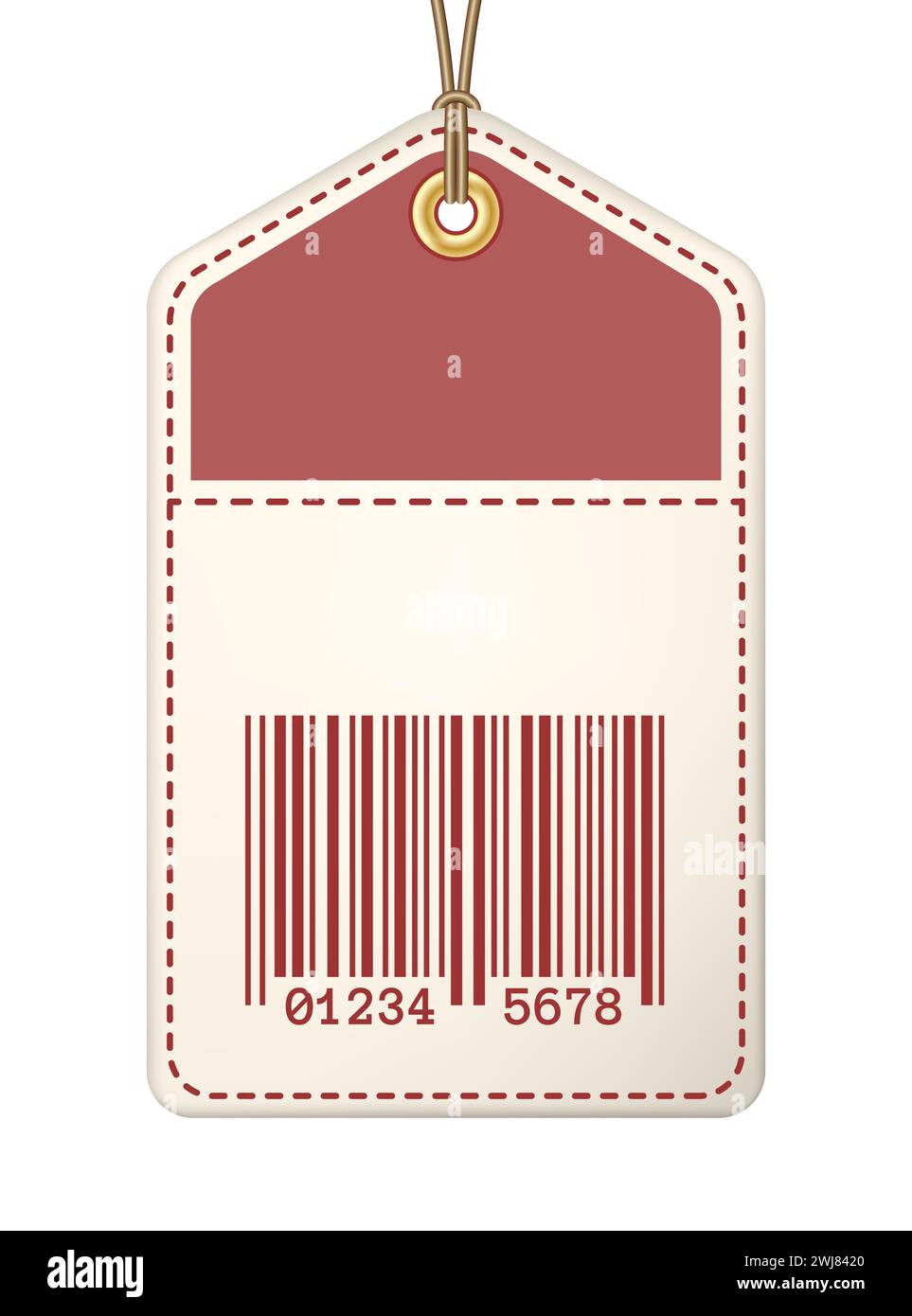 Barcode on a label Stock Vector Images - Alamy