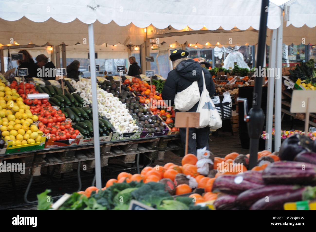 Copenhagen, Denmark/13 February 2024/farmer market or Fruit & vegetable ...