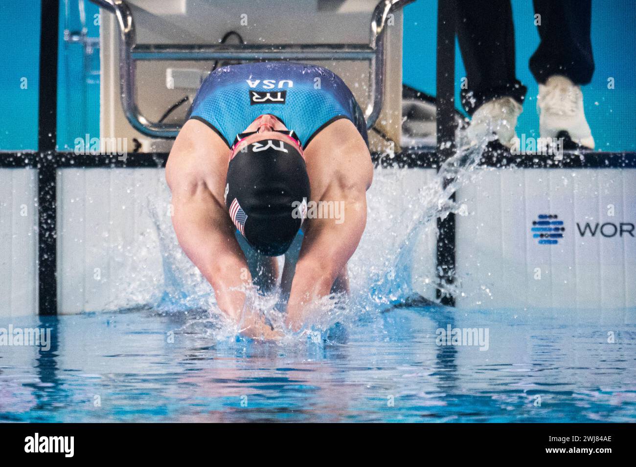 Doha, Qatar. 13th Feb, 2024. Claire Curzan of United States of America ...