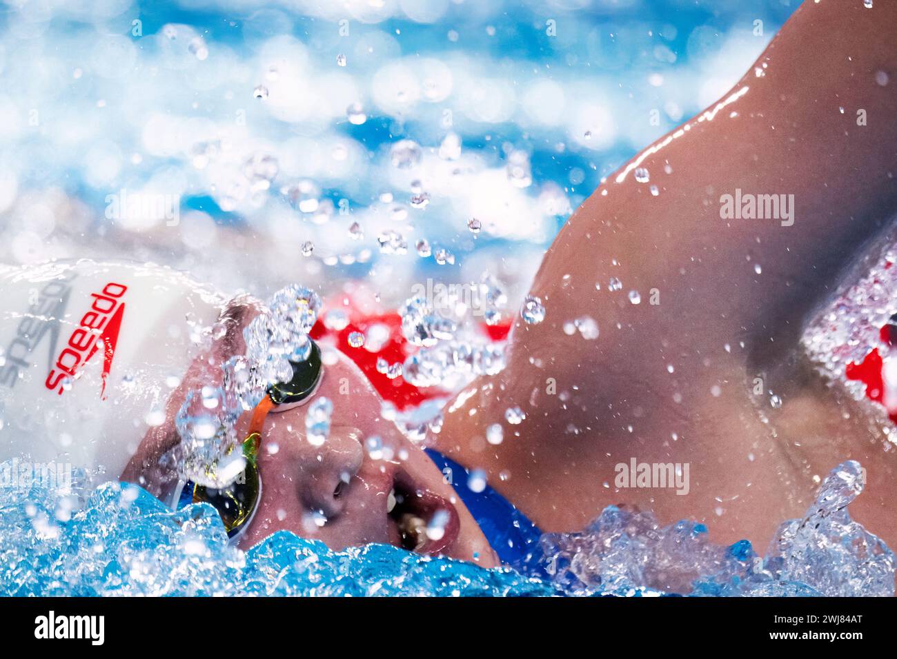 Doha, Qatar. 13th Feb, 2024. Bingjie Li of China competes in the ...