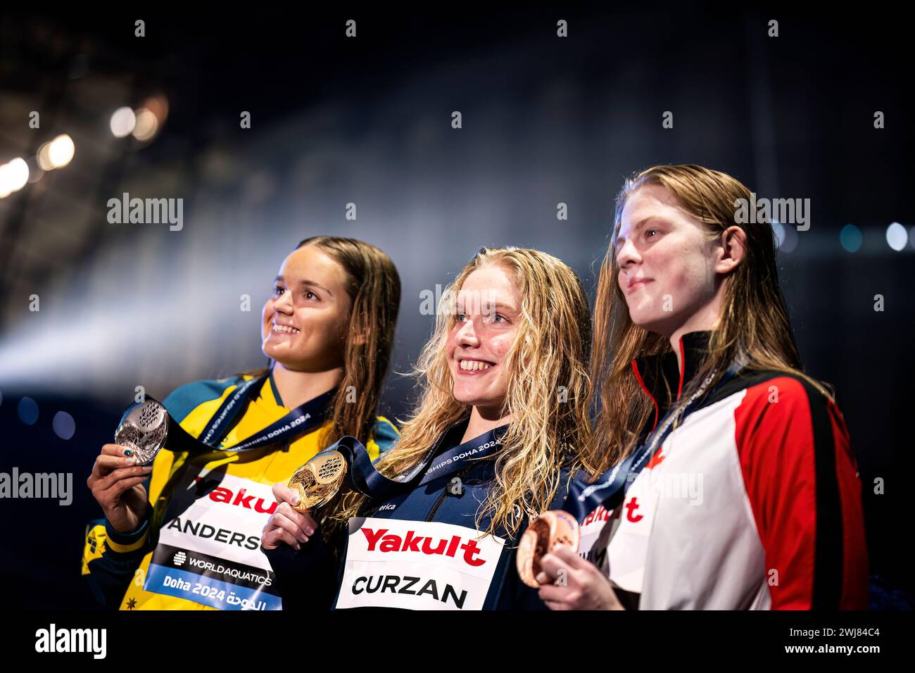 Doha, Qatar. 13th Feb, 2024. Claire Curzan of United States of America ...