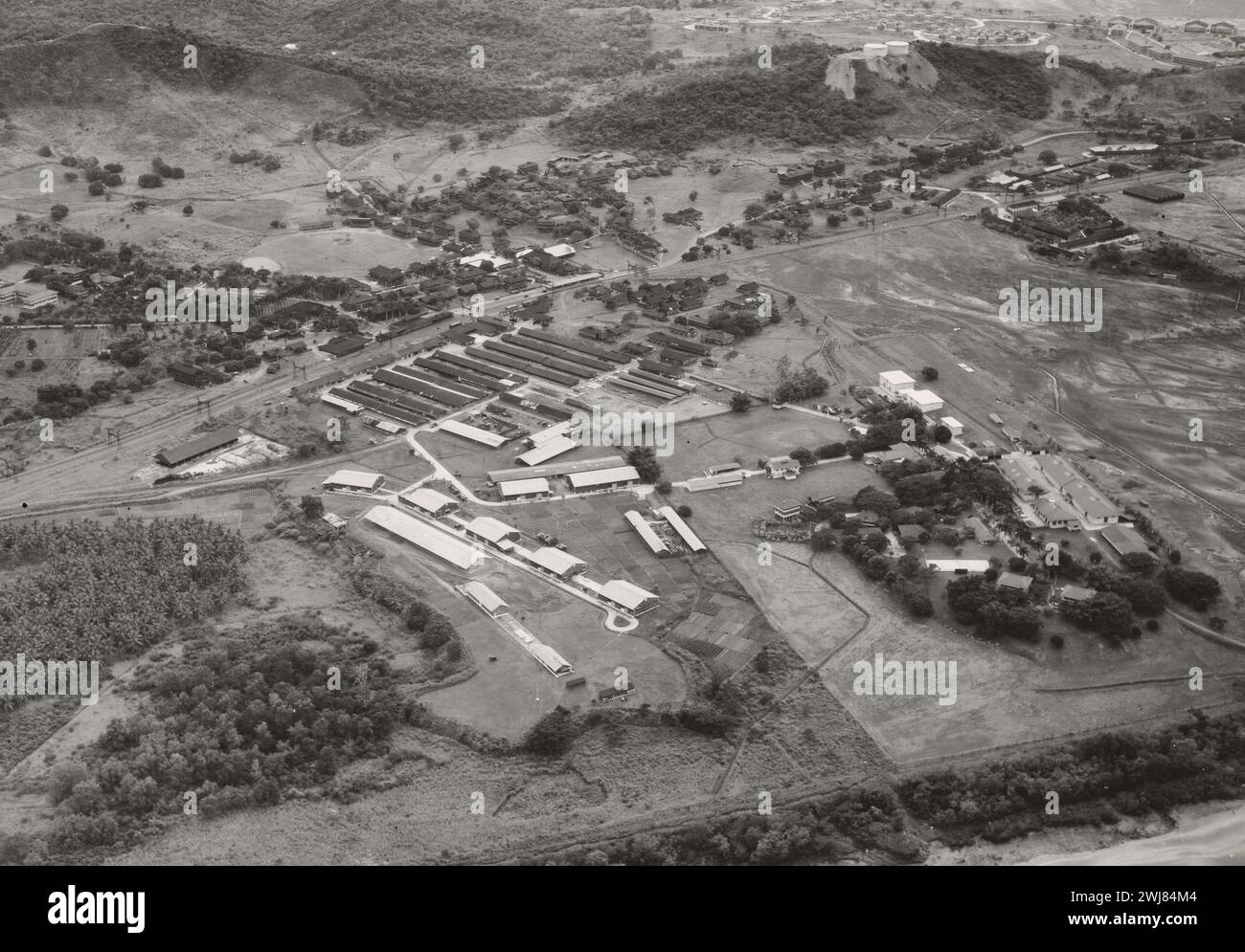 Aerial view of Panama Canal Zone - Corozal 1932 Stock Photo - Alamy