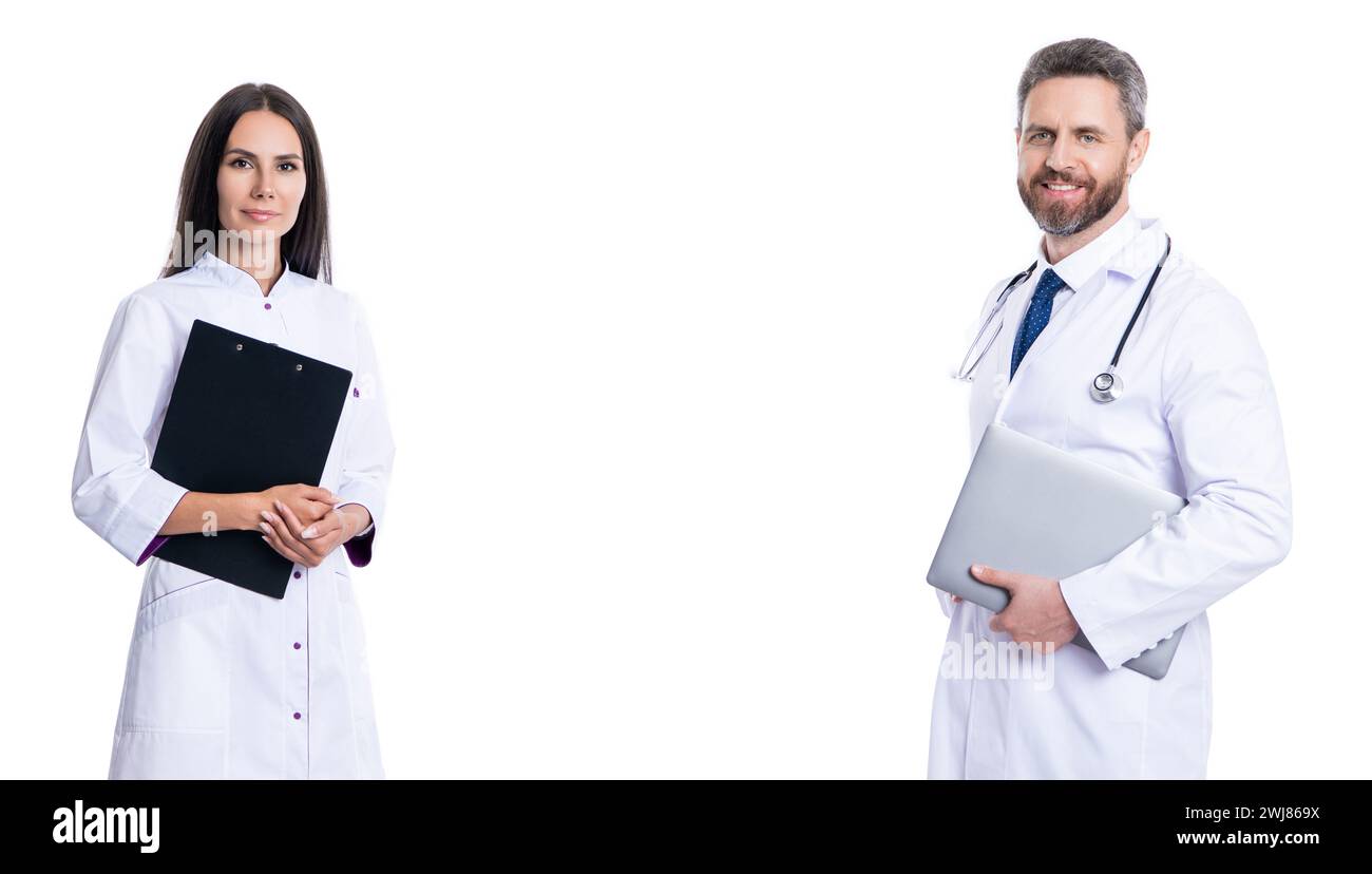 medicine and healthcare. doctor at hospital. two doctor hold medical ...