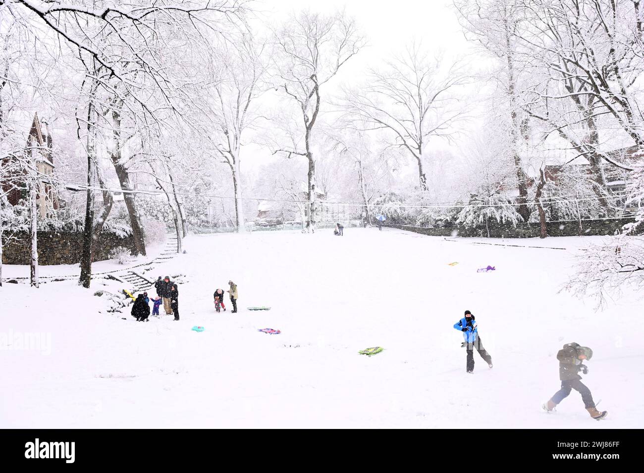 February 13, 2024, New York, New York, USA: New York City is hit with ...