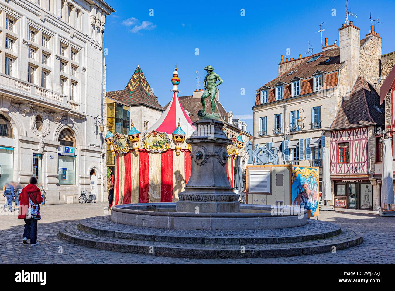 France, Dijon, 13 February 2024, Dijon's new carsousel, Place François ...