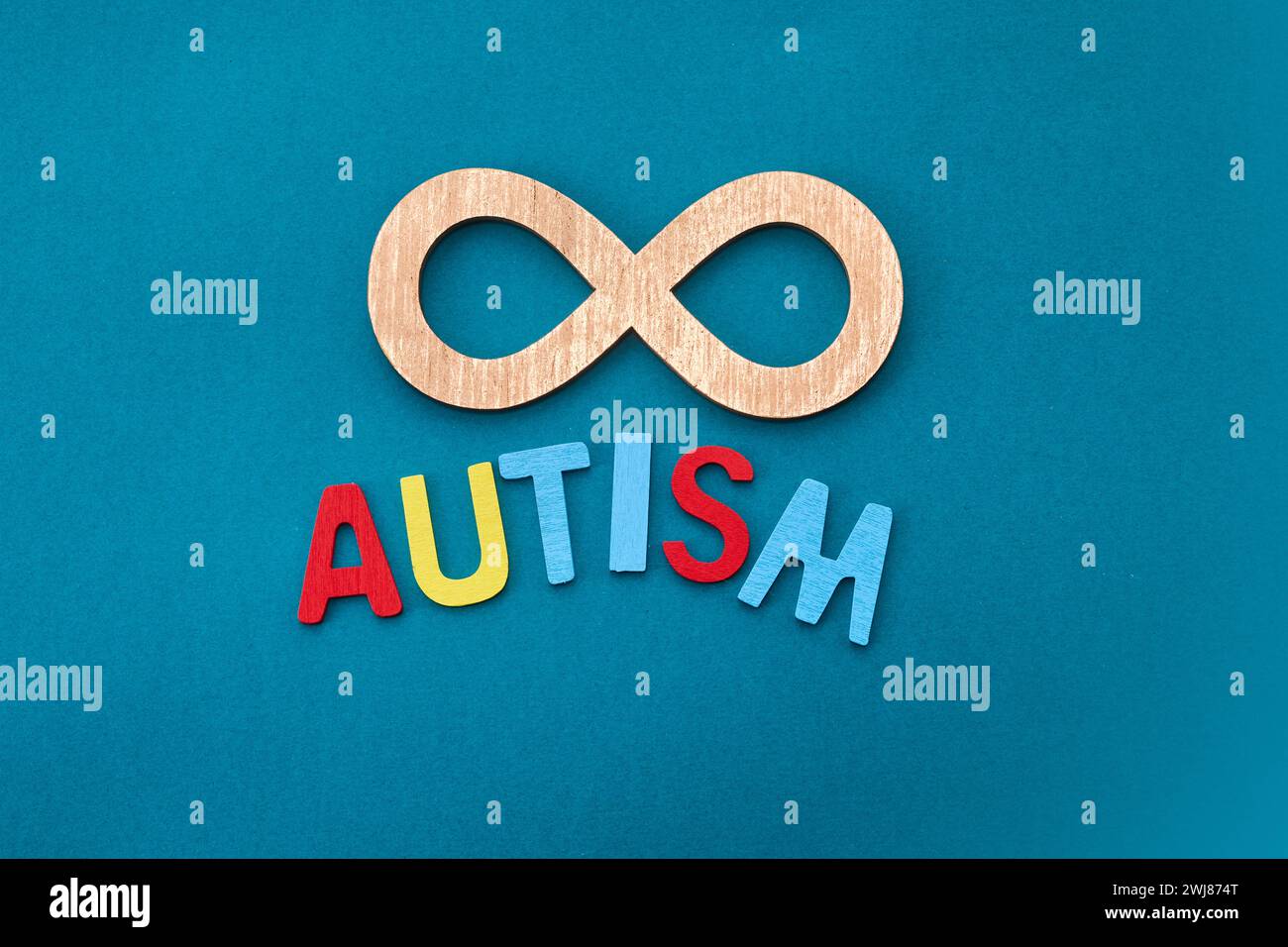 Gold Autism Infinity Sign Symbol. Autism awareness day Stock Photo - Alamy