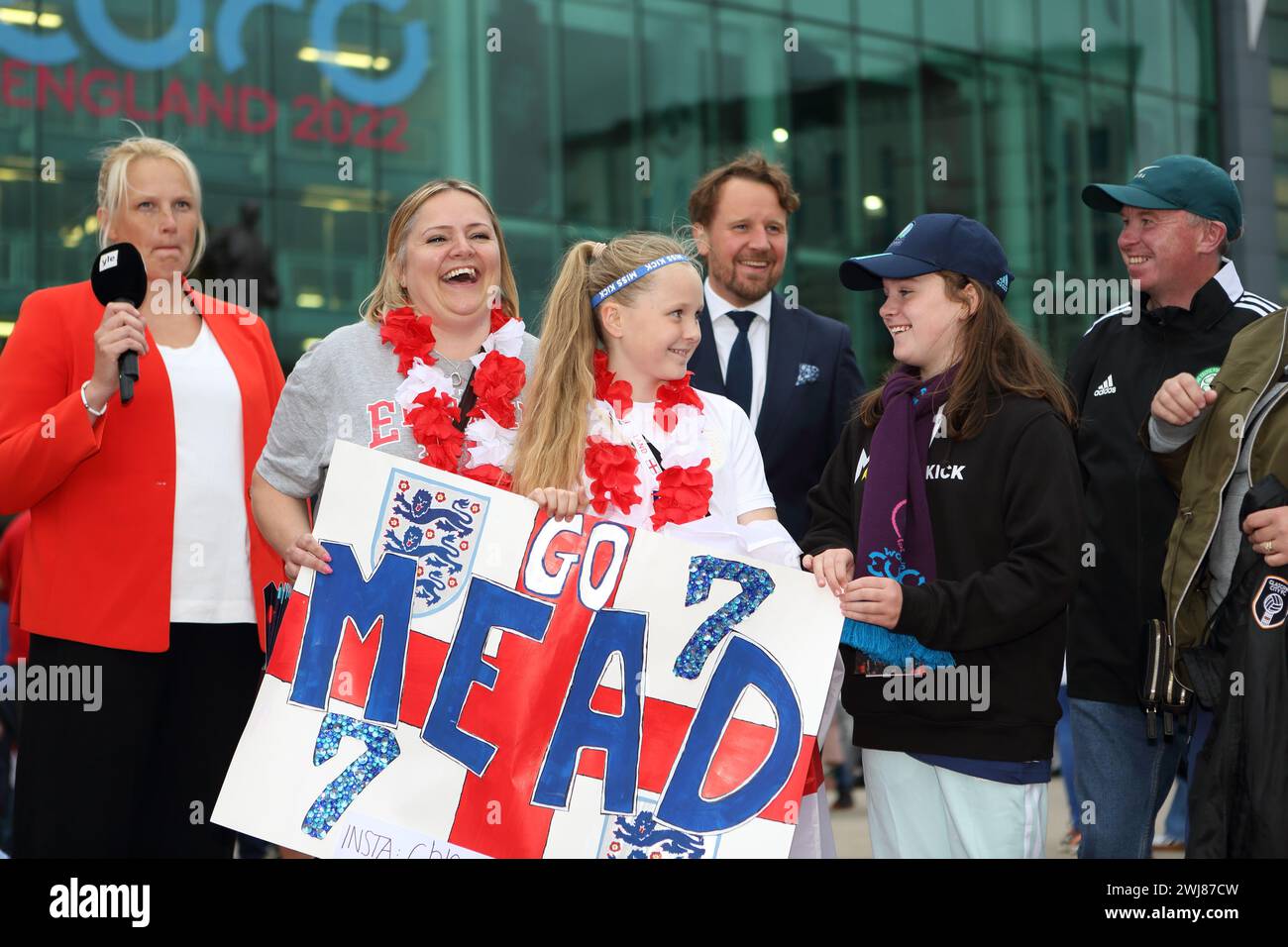 England Lionesses Beth Mead fans outside Old Trafford before England v ...