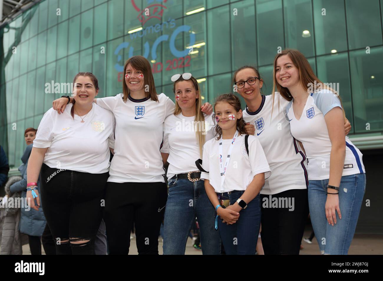 Group of female England Lionesses fans England v Austria UEFA Womens ...