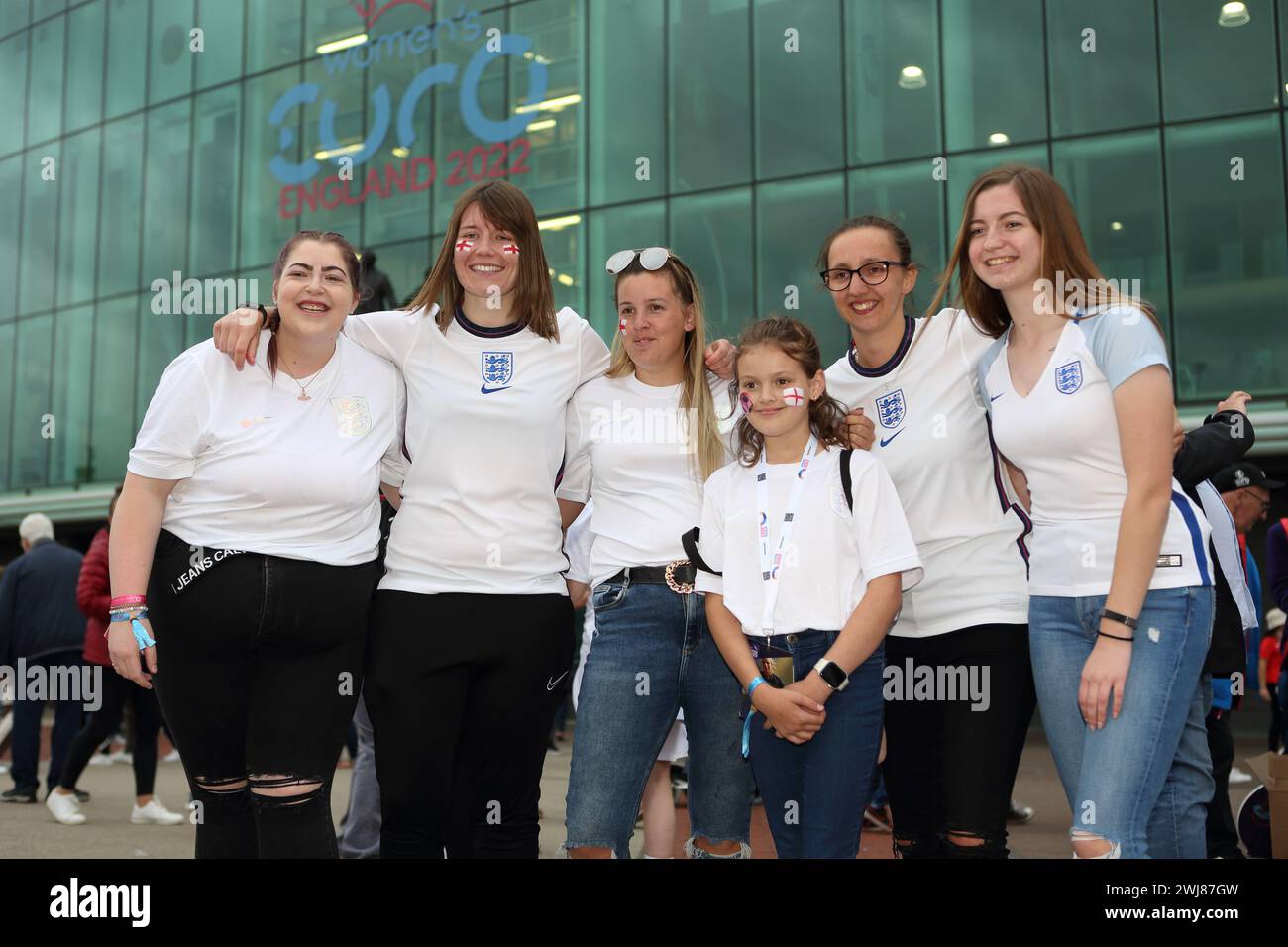Group of female England Lionesses fans England v Austria UEFA Womens ...