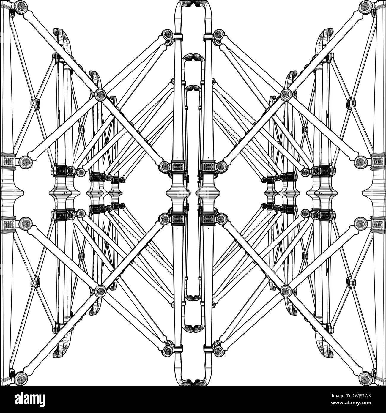 Abstract Construction Structure Vector. A Vector Illustration Of ...