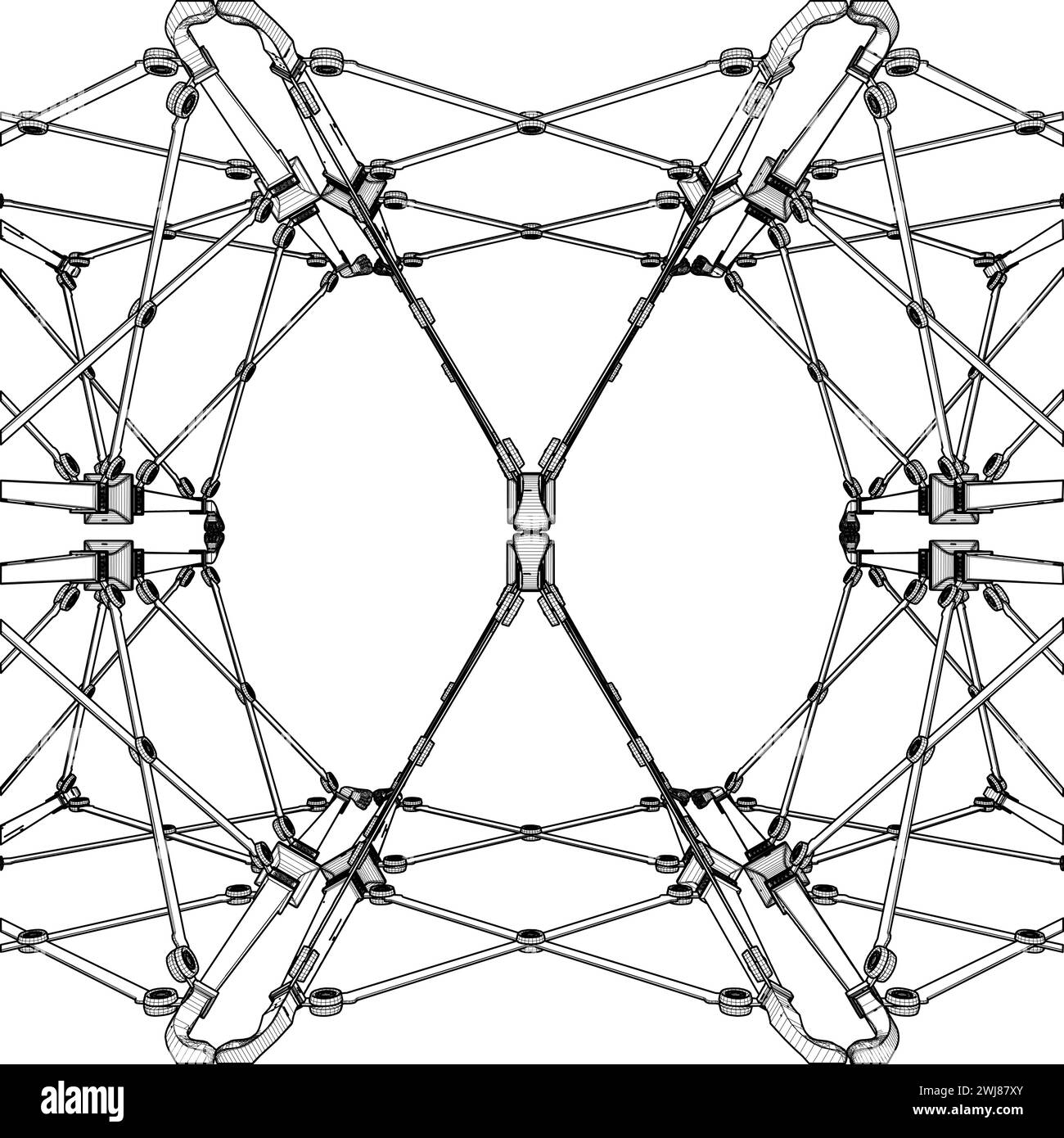 Abstract Construction Structure Vector. A Vector Illustration Of ...