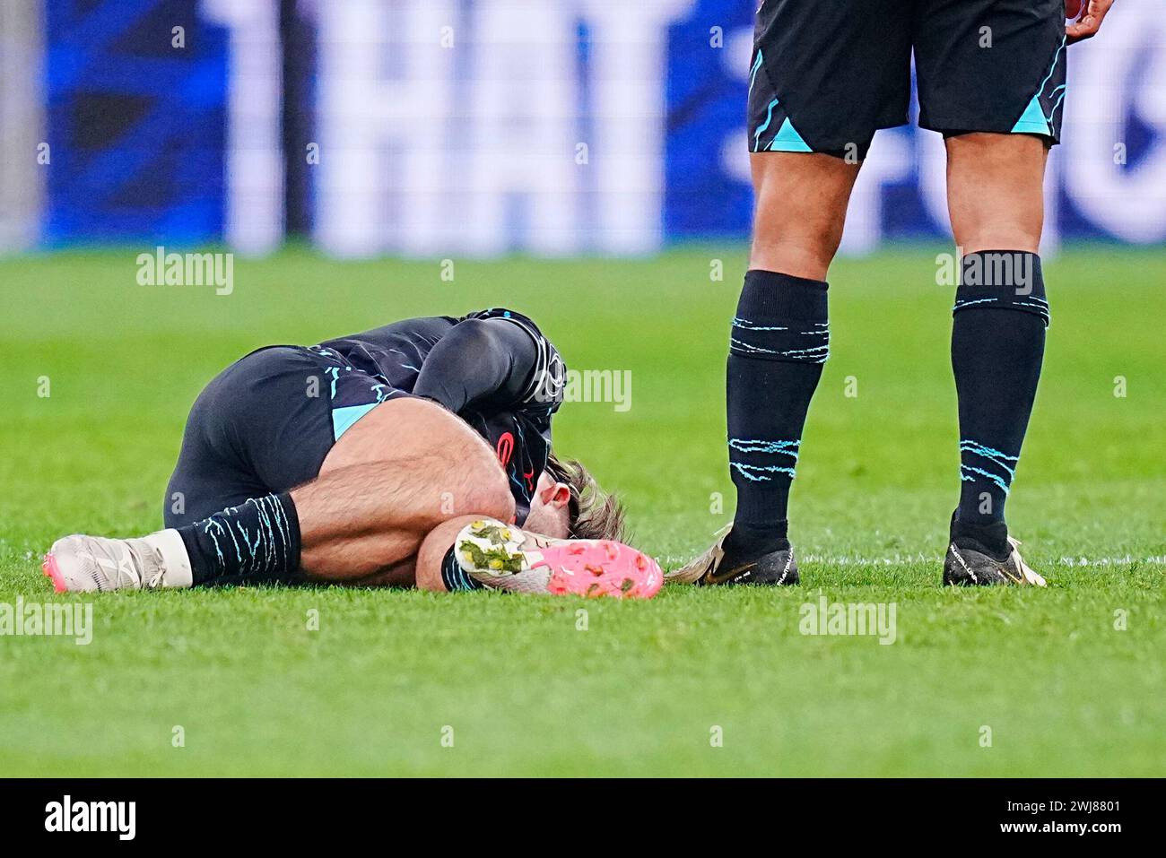 Manchester Citys Jack Grealish on the ground. FC Copenhagen meets ...