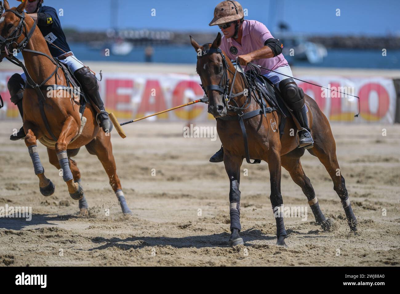 Australian pro polo player Jack "Ruki" Baillieu (centre) from ...