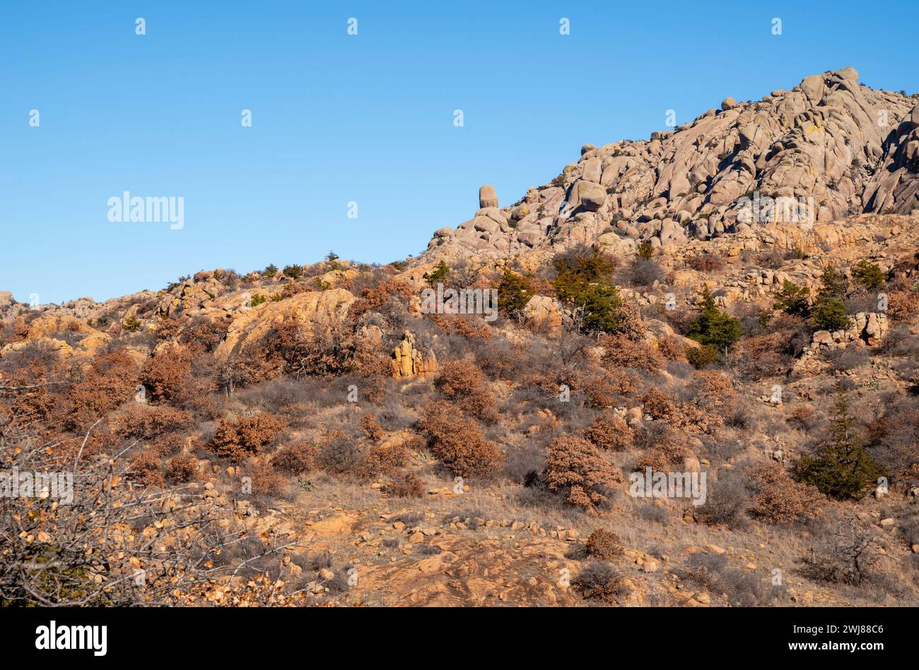 View of Charon's Garden and the Wichita Mountains National Wildlife ...