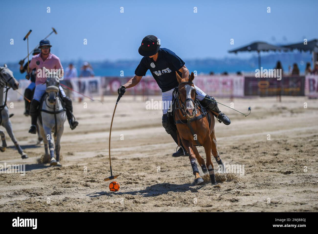 Australian professional polo player Josh Dales (centre) from Captain ...