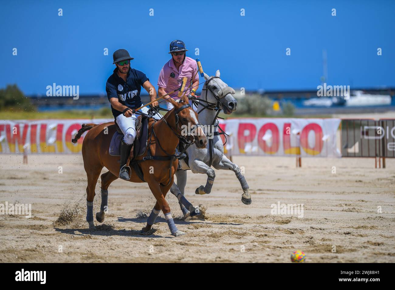 Player number 2 (left) from Captain Baxter team and Player number 1 ...