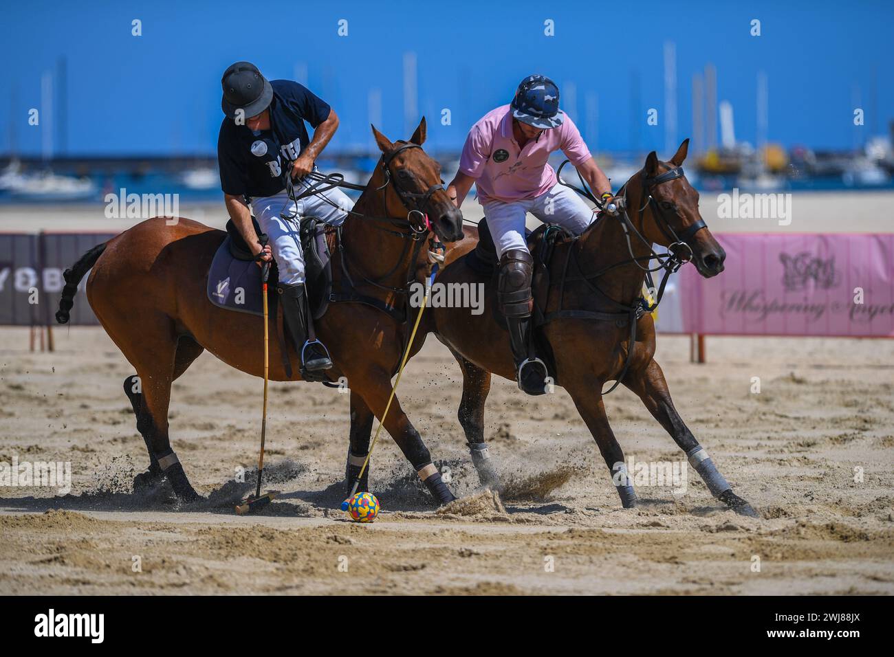 Player number 2 (left) from Captain Baxter team and Player number 1 ...