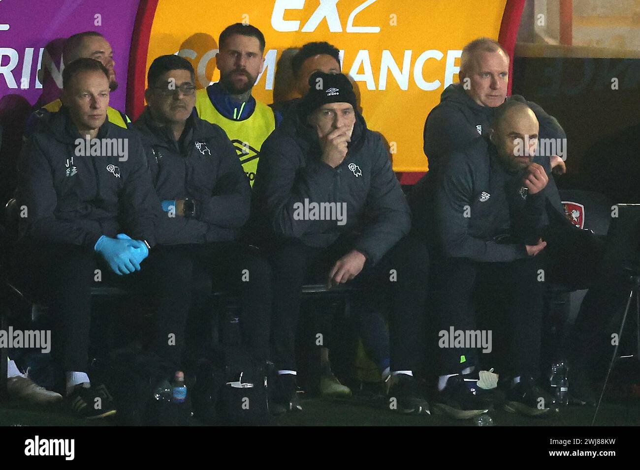 Derby County head physiotherapist John Hartley (left), chief medical ...