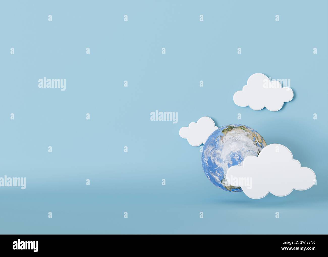 A minimalist Earth Day concept featuring a realistic Earth globe with ...