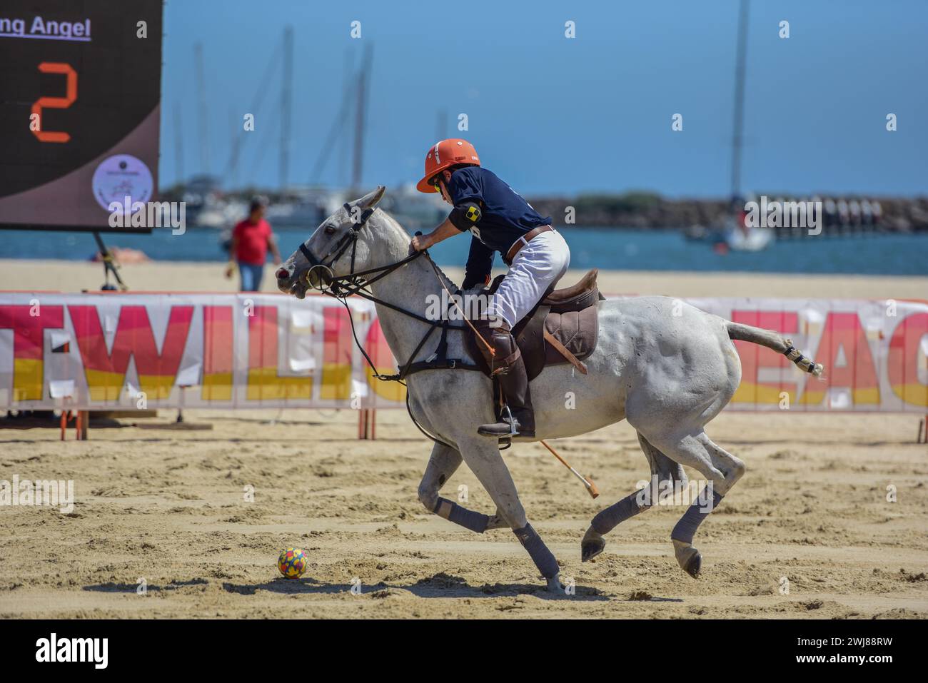 Player number 2 from Captain Baxter Team is seen in action in a polo ...