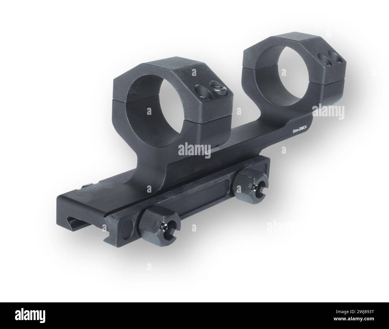 Shadow under the base and rings with a 20 MOA slant for mounting a high ...