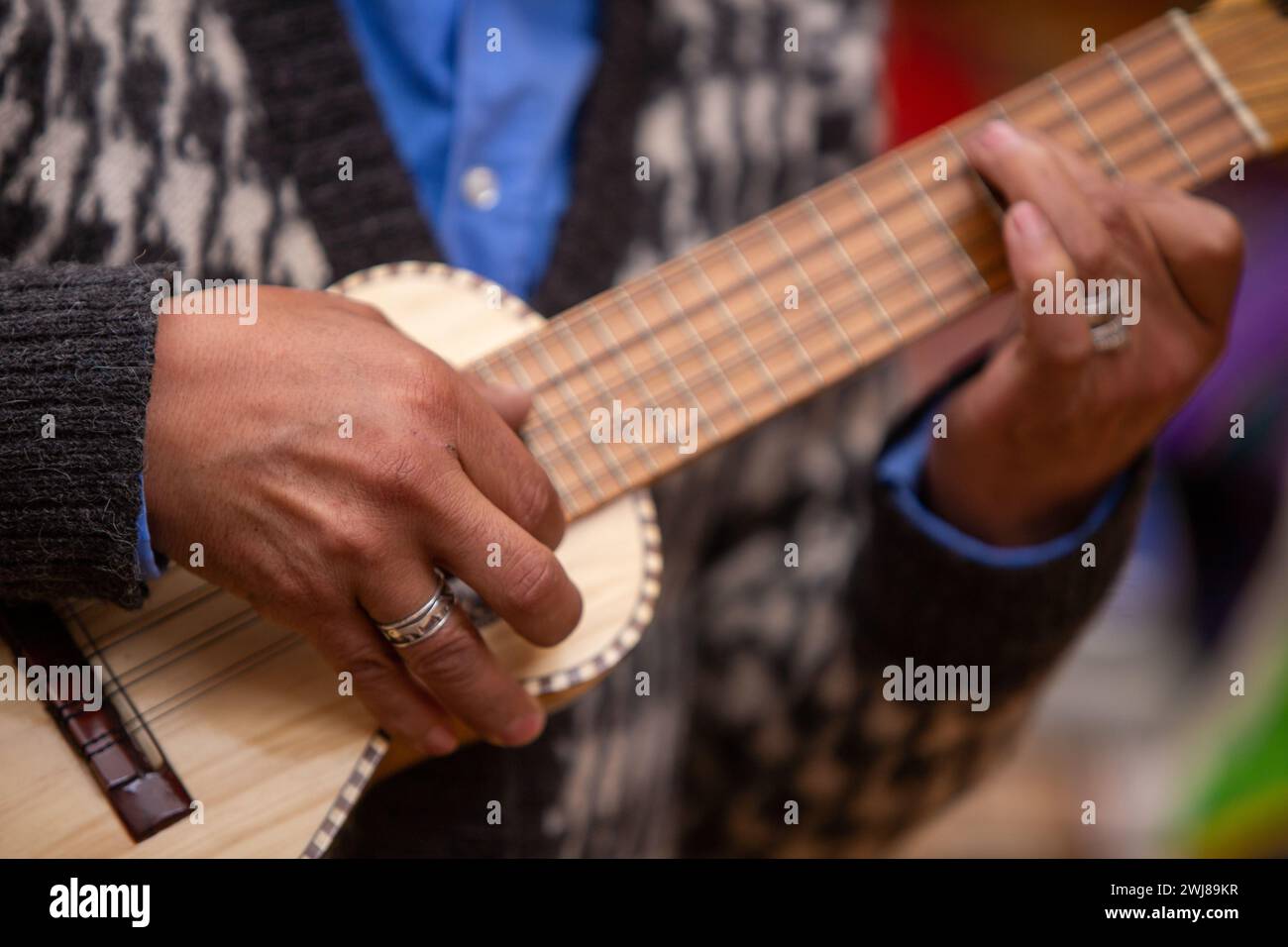 Peru guitar music man hi-res stock photography and images - Alamy