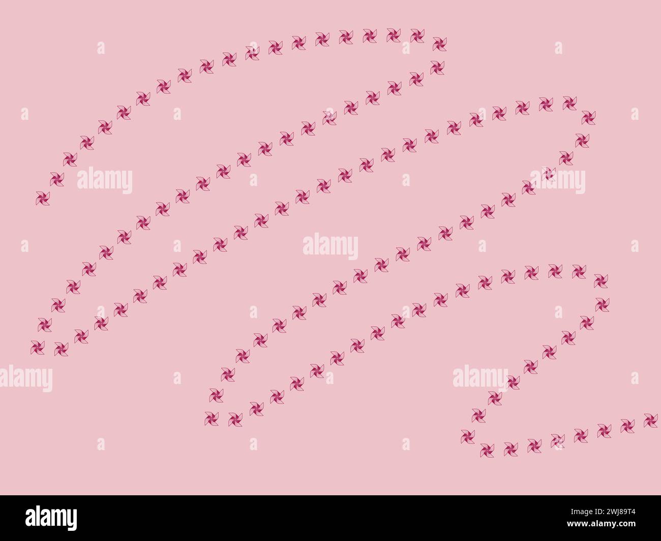Pink background with bright pink pinwheels across zig zag . High ...