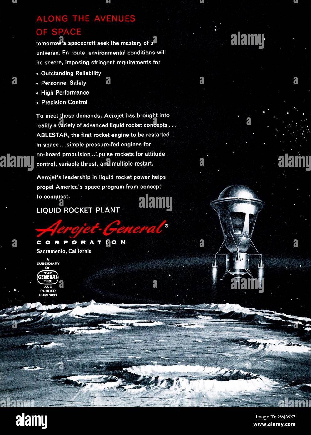 1950s Aerojet-General Corp. Print Ad. Aerojet-General is a leading U.S ...