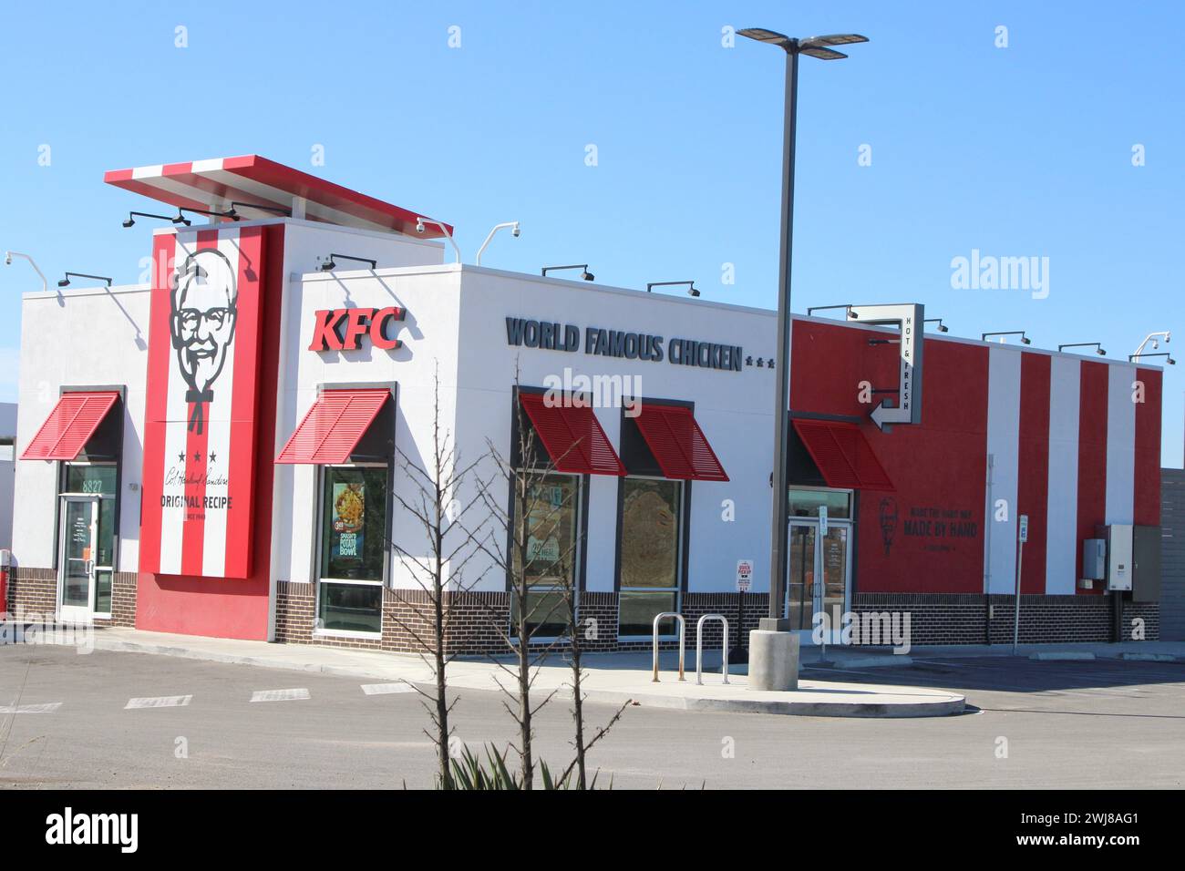 San Antonio, USA. 13th Feb, 2024. Exterior view and signage of a ...