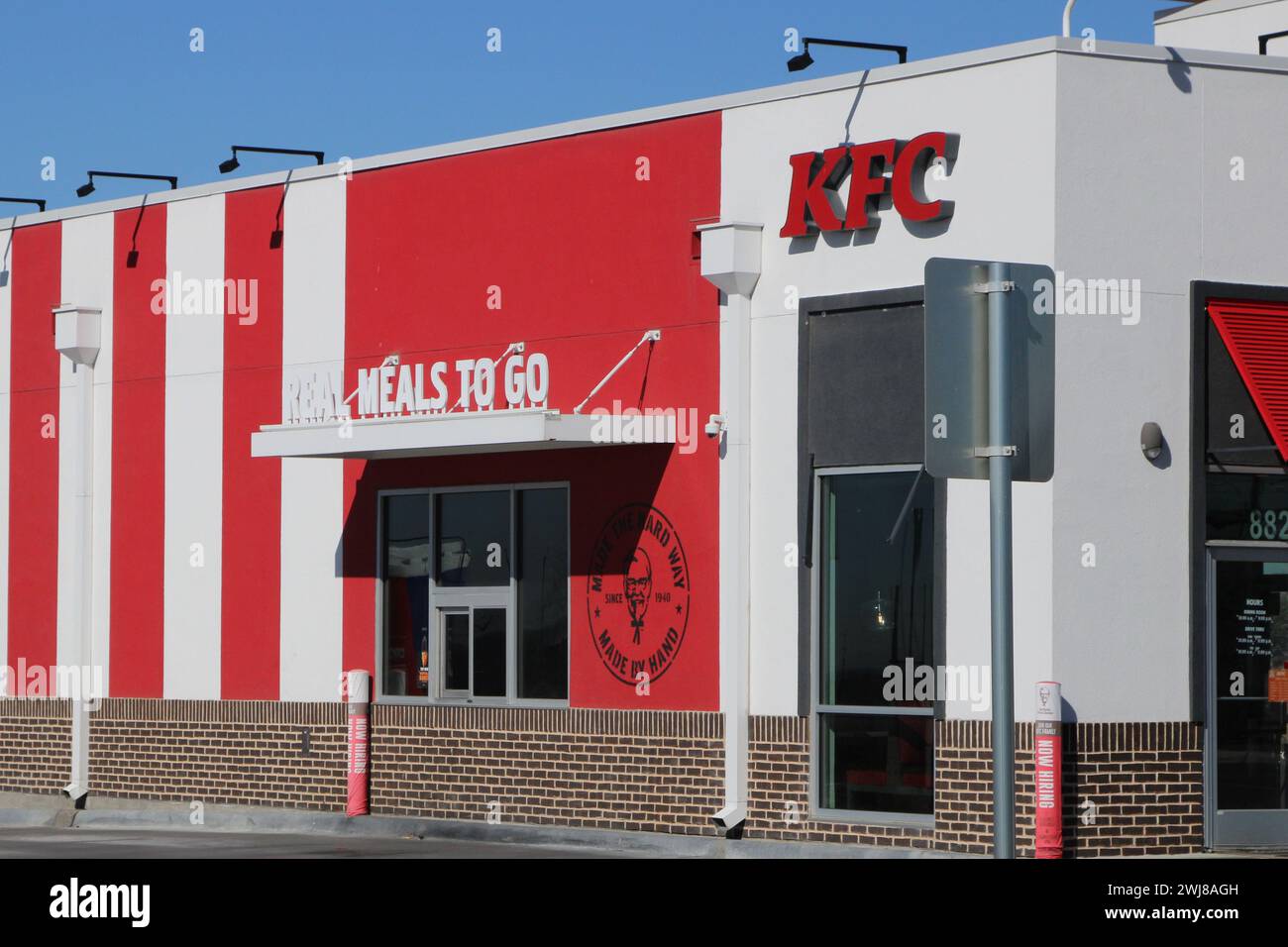 San Antonio, USA. 13th Feb, 2024. Exterior view and signage of a ...