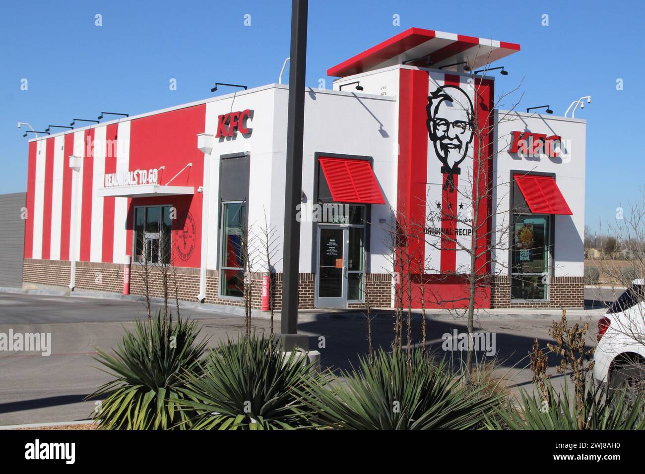 San Antonio, USA. 13th Feb, 2024. Exterior view and signage of a ...