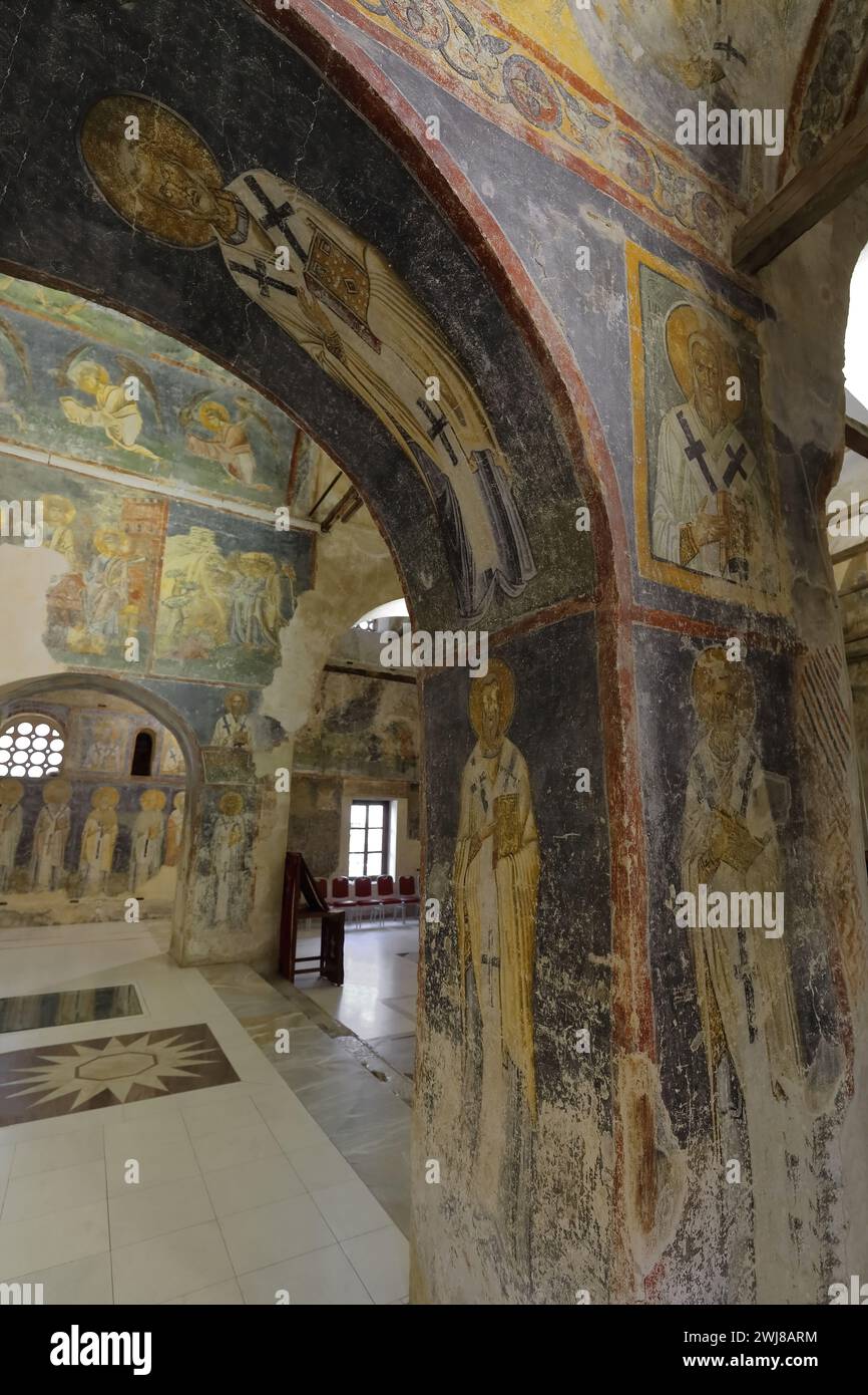 312 Frescoes depicting scenes from the Bible fulfill the interior of Saint Sophia -Crkva Sveta ...