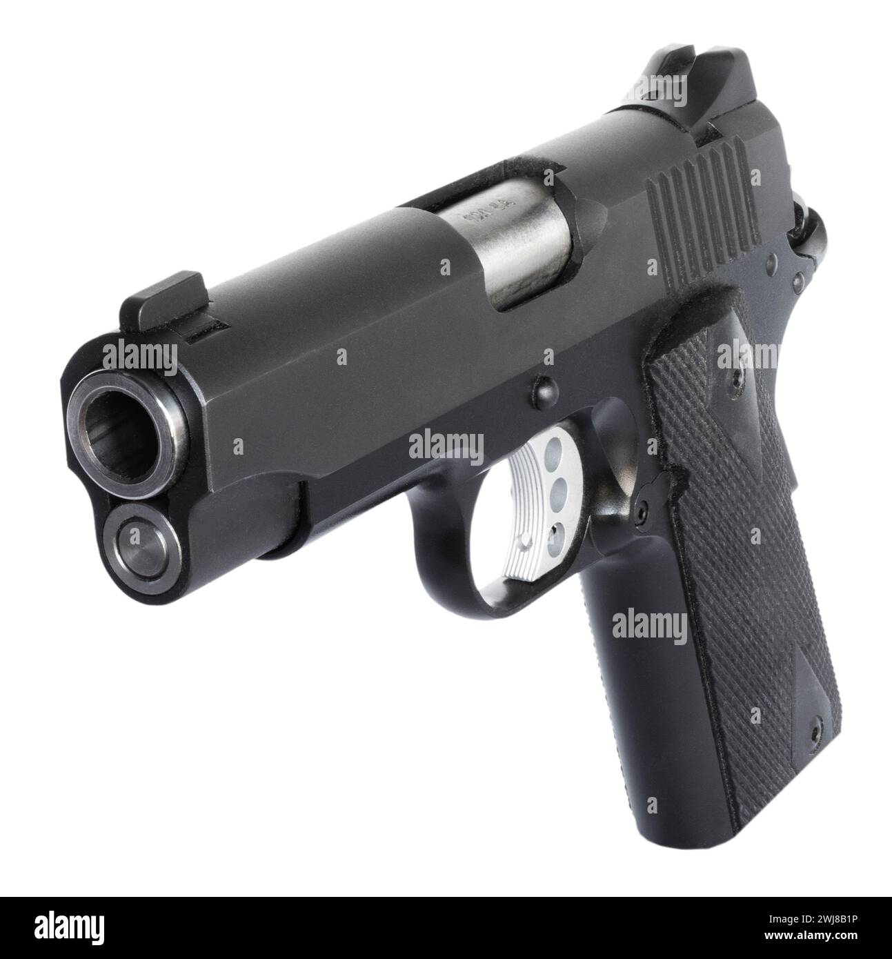 Semi-automatic handgun that is chambered for big ammo Stock Photo - Alamy
